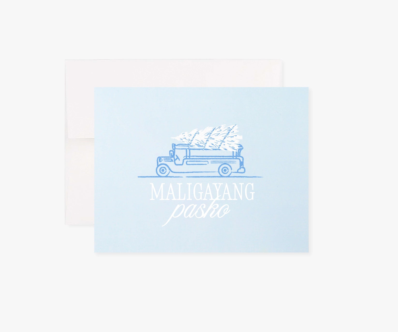 Paskong Blue Jeepney Card – KUBO Long Beach